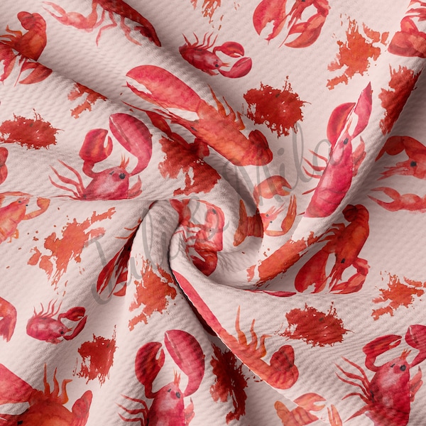 Lobster Print Fabric - Etsy