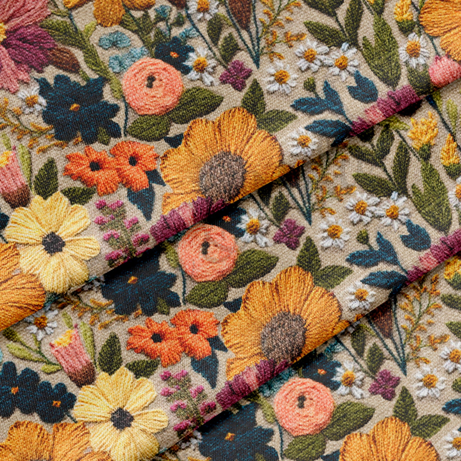 100% Cotton Fabric by the Yard Printed in USA Cotton Sateen - Cotton ...