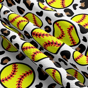 Softball Cheetah Bullet Printed Liverpool Textured Fabric by the Yard ...