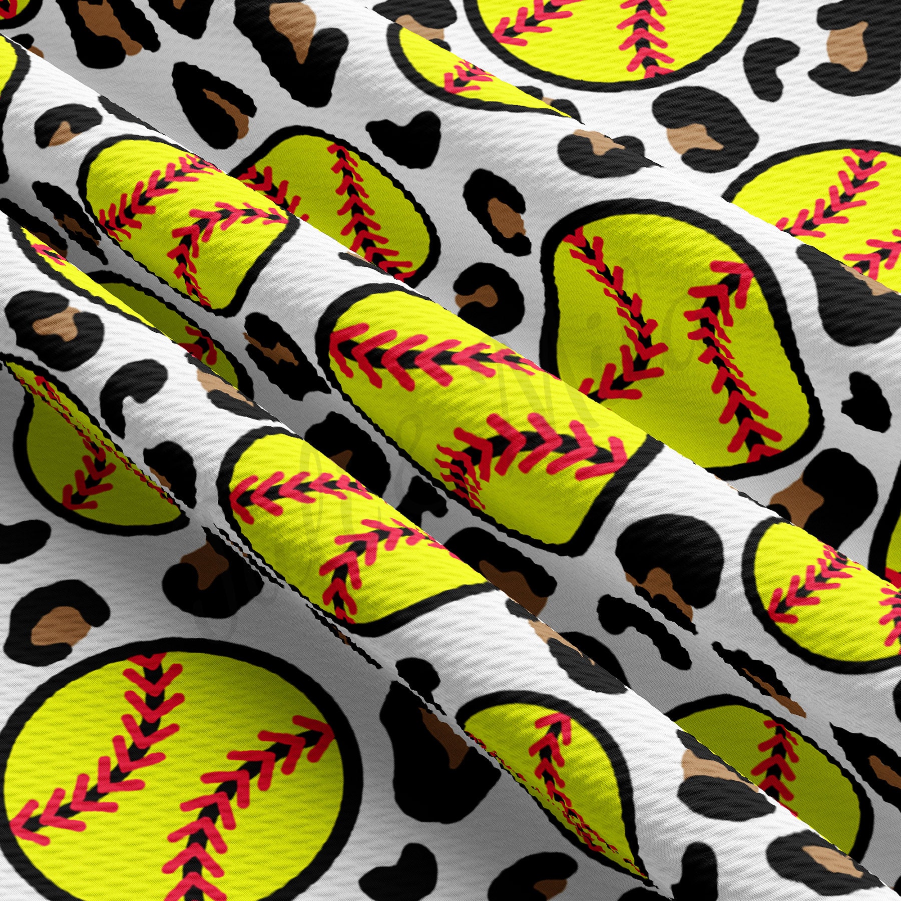 Softball Cheetah Bullet Printed Liverpool Textured Fabric by - Etsy