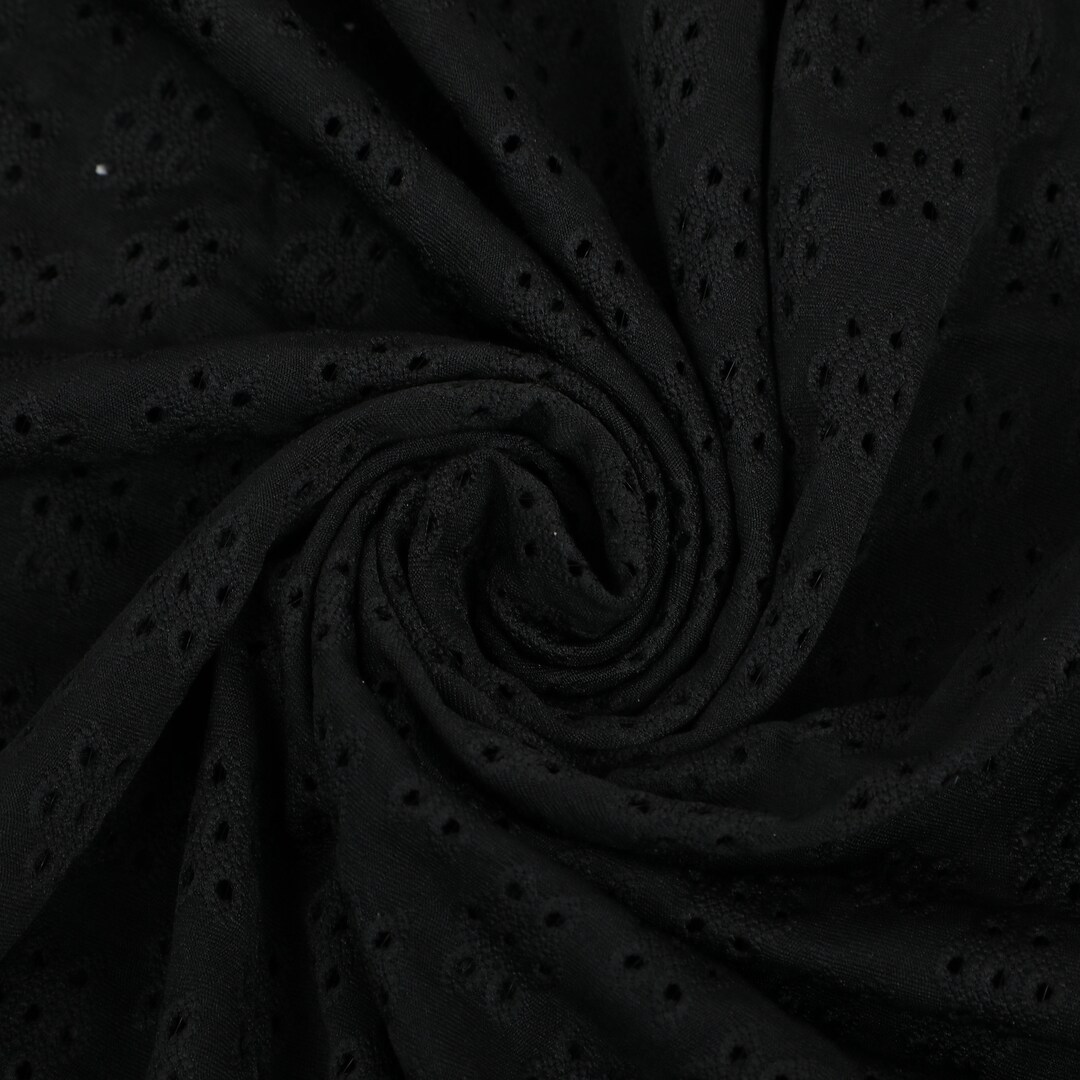 Eyelet Fabric by the Yard Floral Knit Eyelet Fabric Eyelet - Etsy