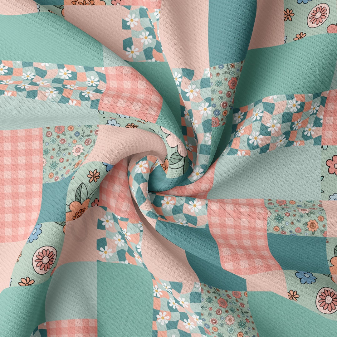 Rib Knit Fabric by the Yard Ribbed Jersey Stretchy Soft Polyester ...
