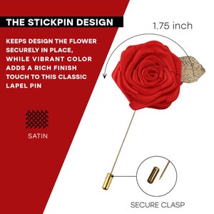 Flower Lapel Pin Red Lapel Pin Lapel Pin Wedding Lapel Pin - Etsy
