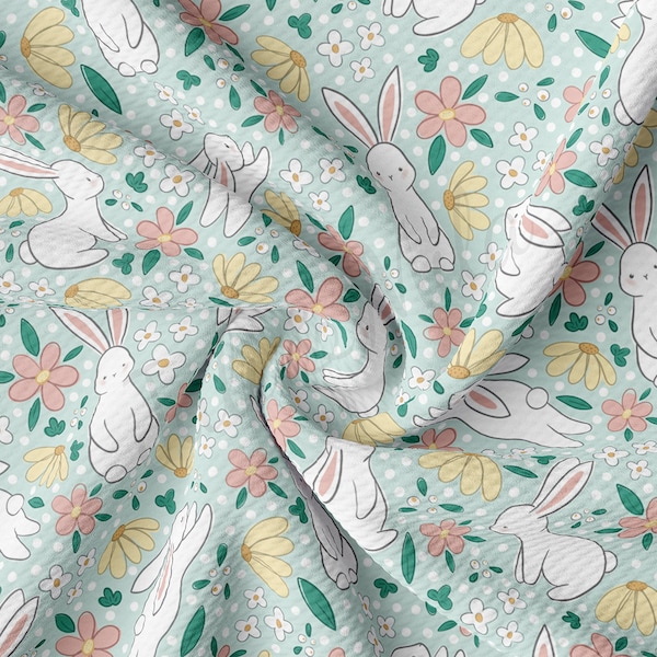 Rabbit Print Fabric - Etsy