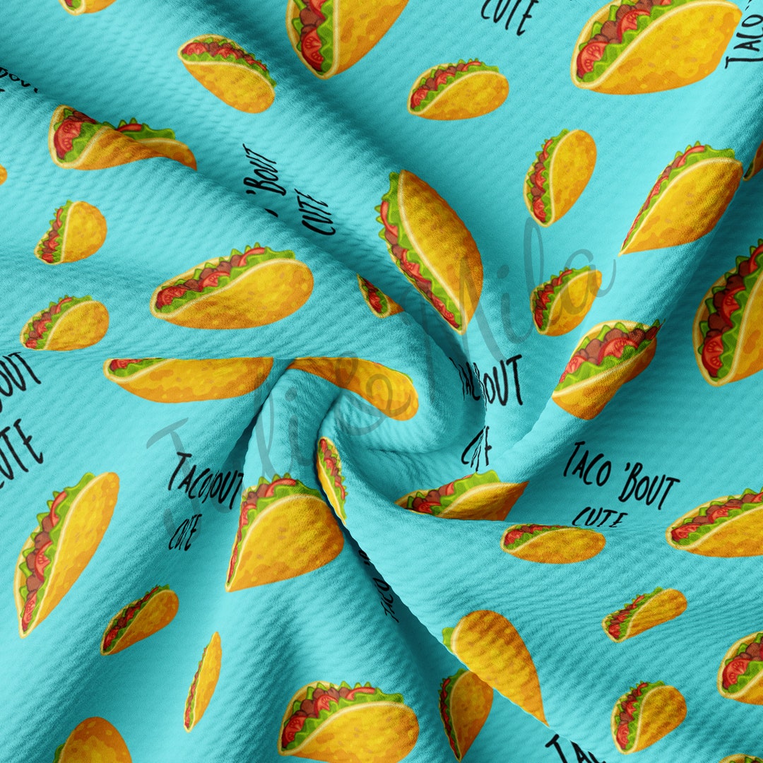 Taco About Cute Printed Liverpool Bullet Textured Fabric by the Yard ...