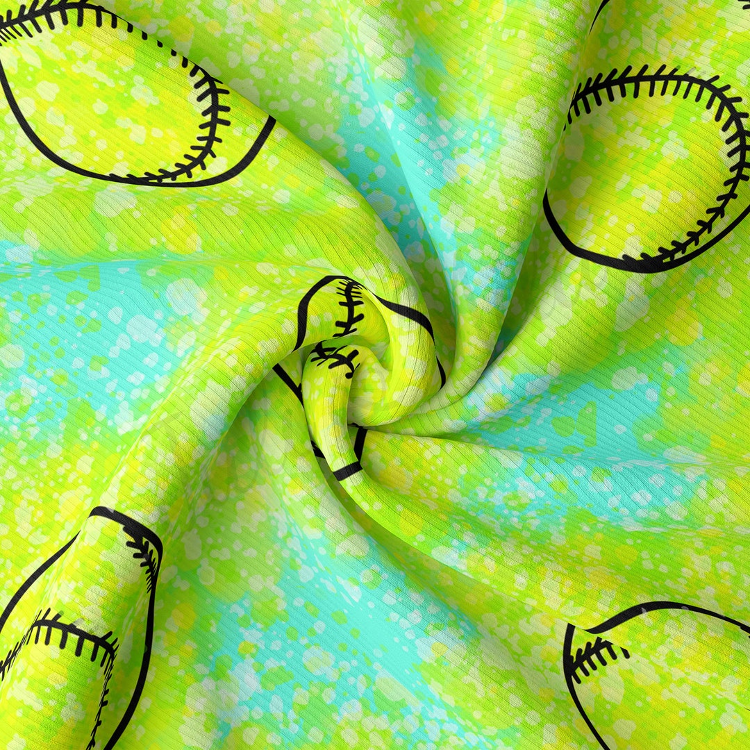 Softball Rib Knit Fabric by the Yard Ribbed Jersey Stretchy Soft ...