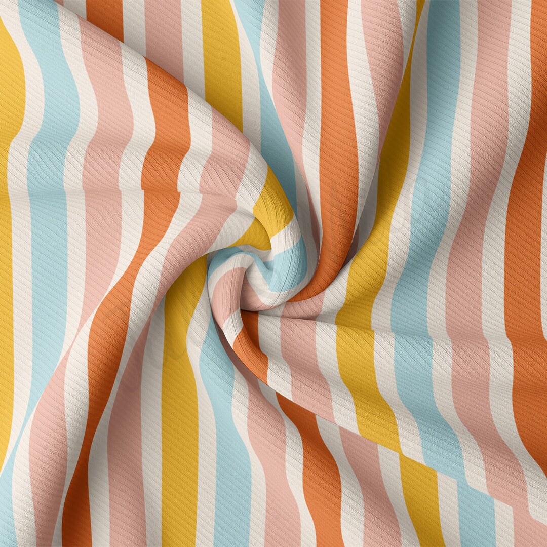 Rib Knit Fabric by the Yard Ribbed Jersey Stretchy Soft Polyester ...