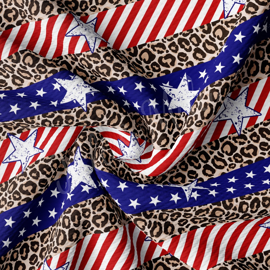 4th of July Printed Liverpool Bullet Textured Fabric by the Yard ...