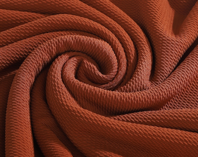 Rib Knit Fabric by the Yard Ribbed Jersey Stretchy Soft Polyester ...