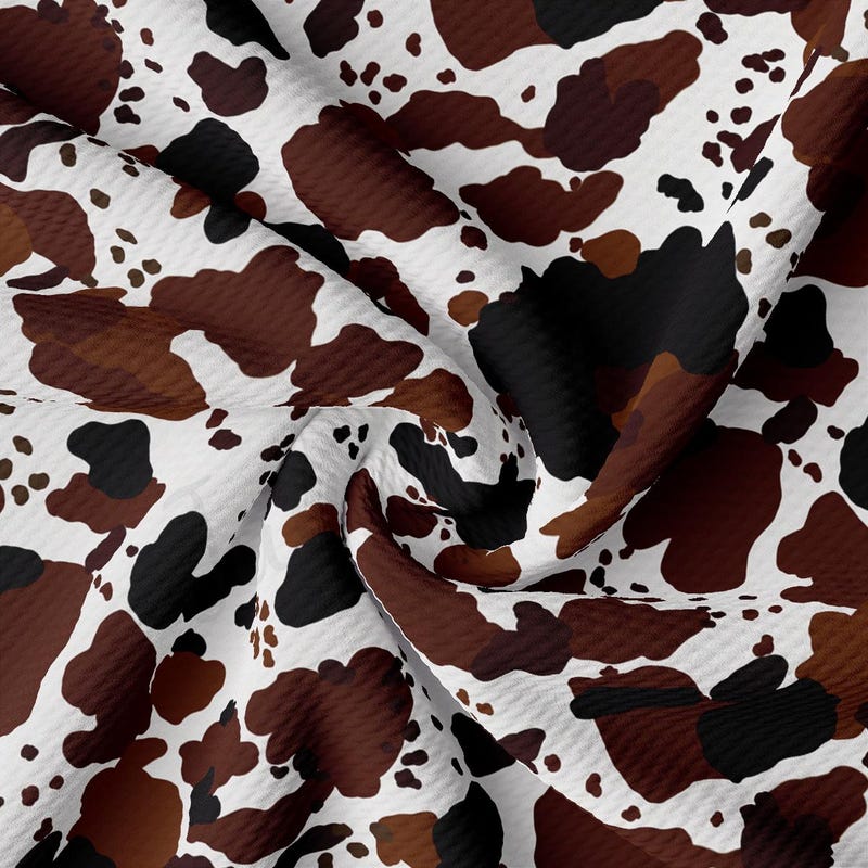 Jersey Cow Fabric by Yard - Etsy