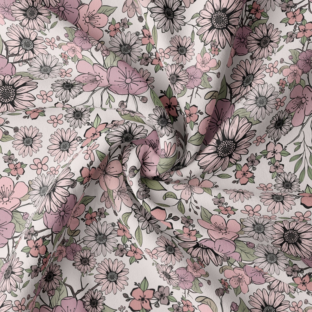 Floral DBP Fabric Double Brushed Polyester Fabric by the Yard DBP ...