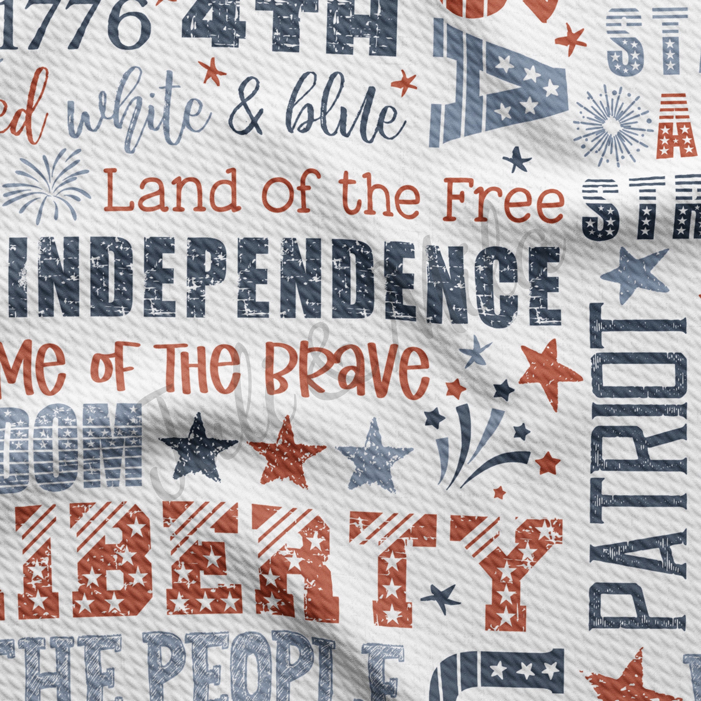 4th of July Patriotic USA Liverpool Bullet Textured Fabric by the Yard ...