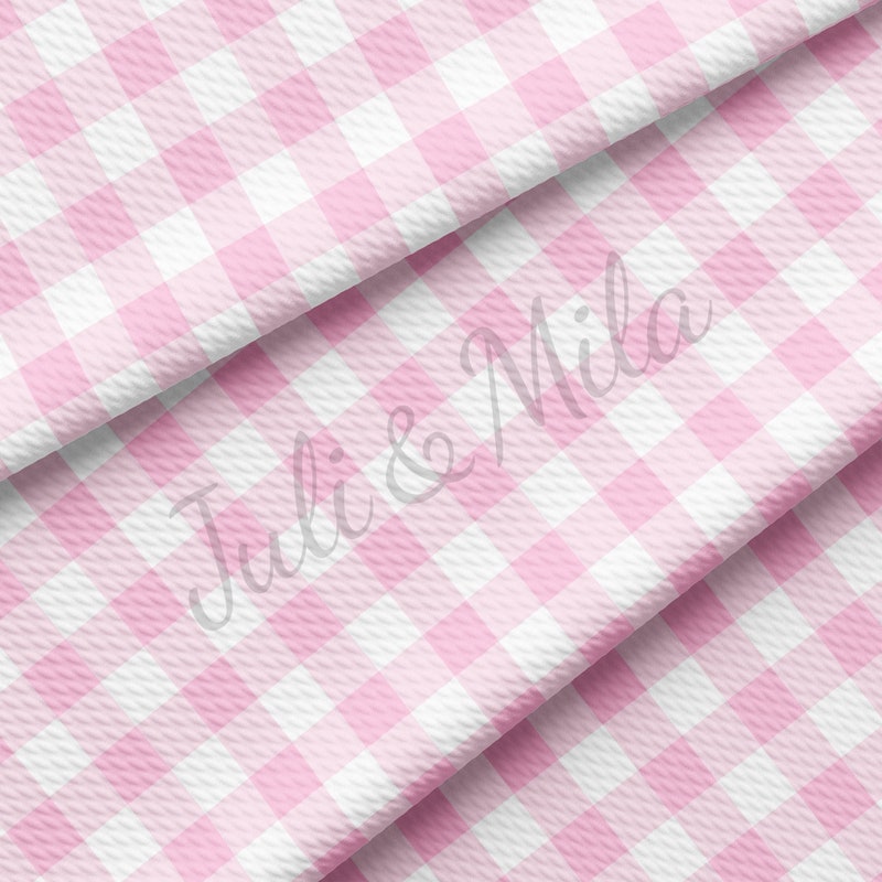 Pink Gingham Fabric - Etsy