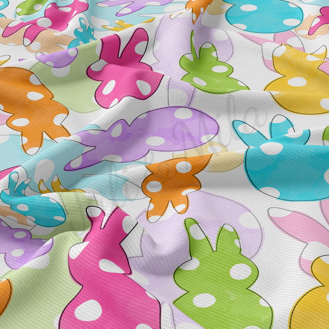 Rib Knit Fabric by the Yard Ribbed Jersey Stretchy Soft Polyester ...