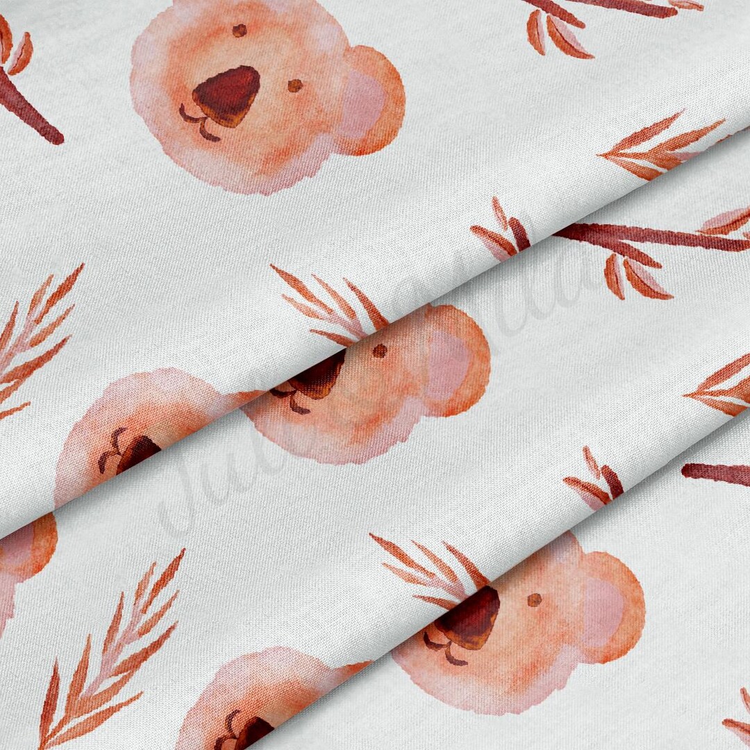 Teddy Bear 100% Cotton Fabric by the Yard Printed in USA Cotton Sateen ...