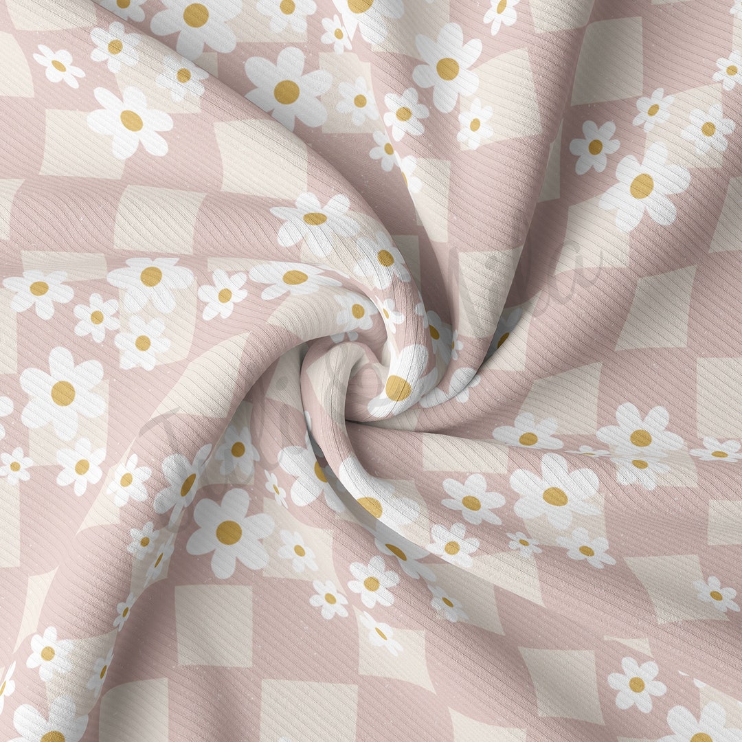 Rib Knit Fabric by the Yard Ribbed Jersey Stretchy Soft Polyester ...