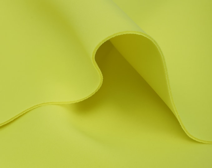Neon Yellow Scuba Knit Fabric Neoprene Polyester Spandex Sold BTY 58 ...
