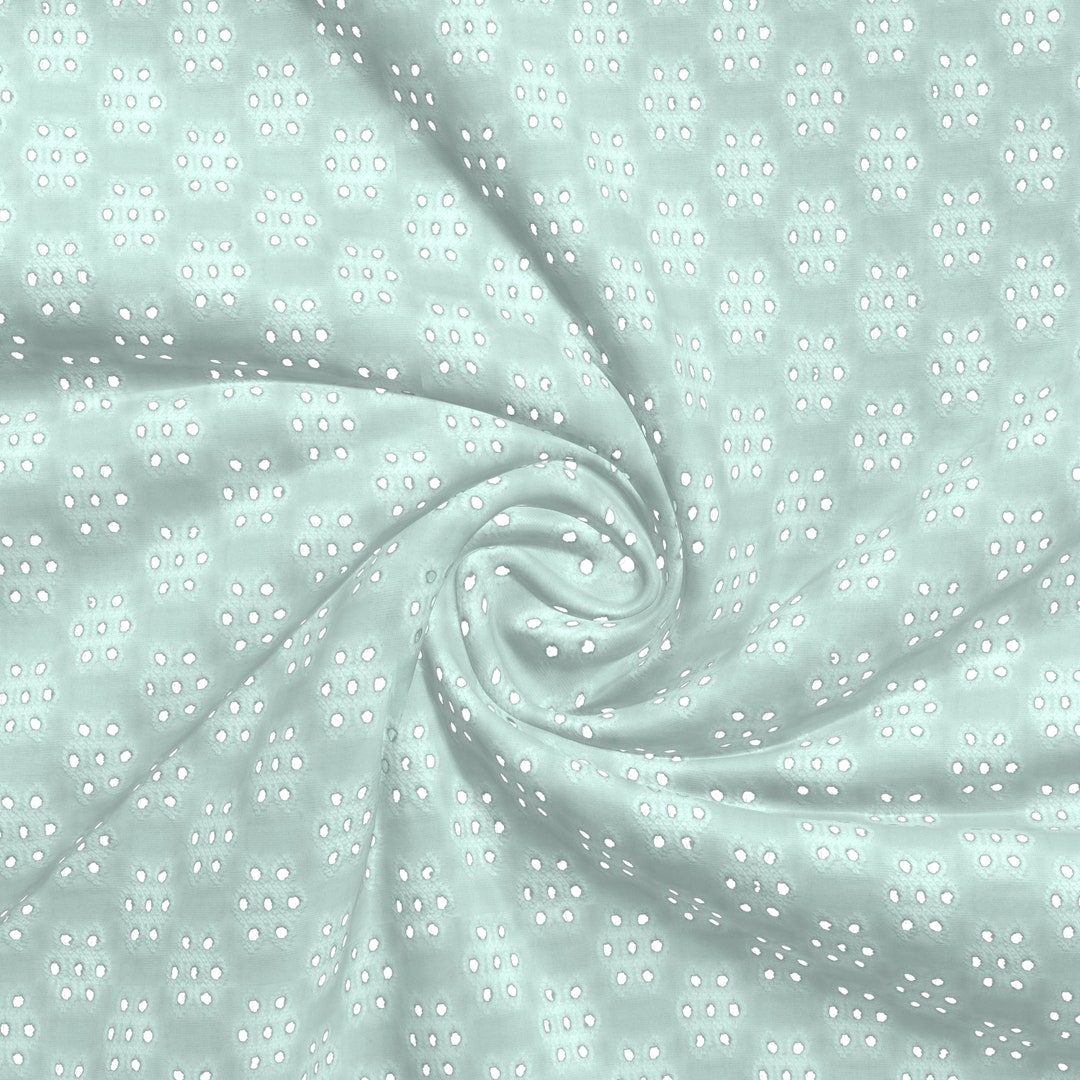 Eyelet Fabric by the Yard, Floral Knit Eyelet Fabric, Eyelet Stretchy ...