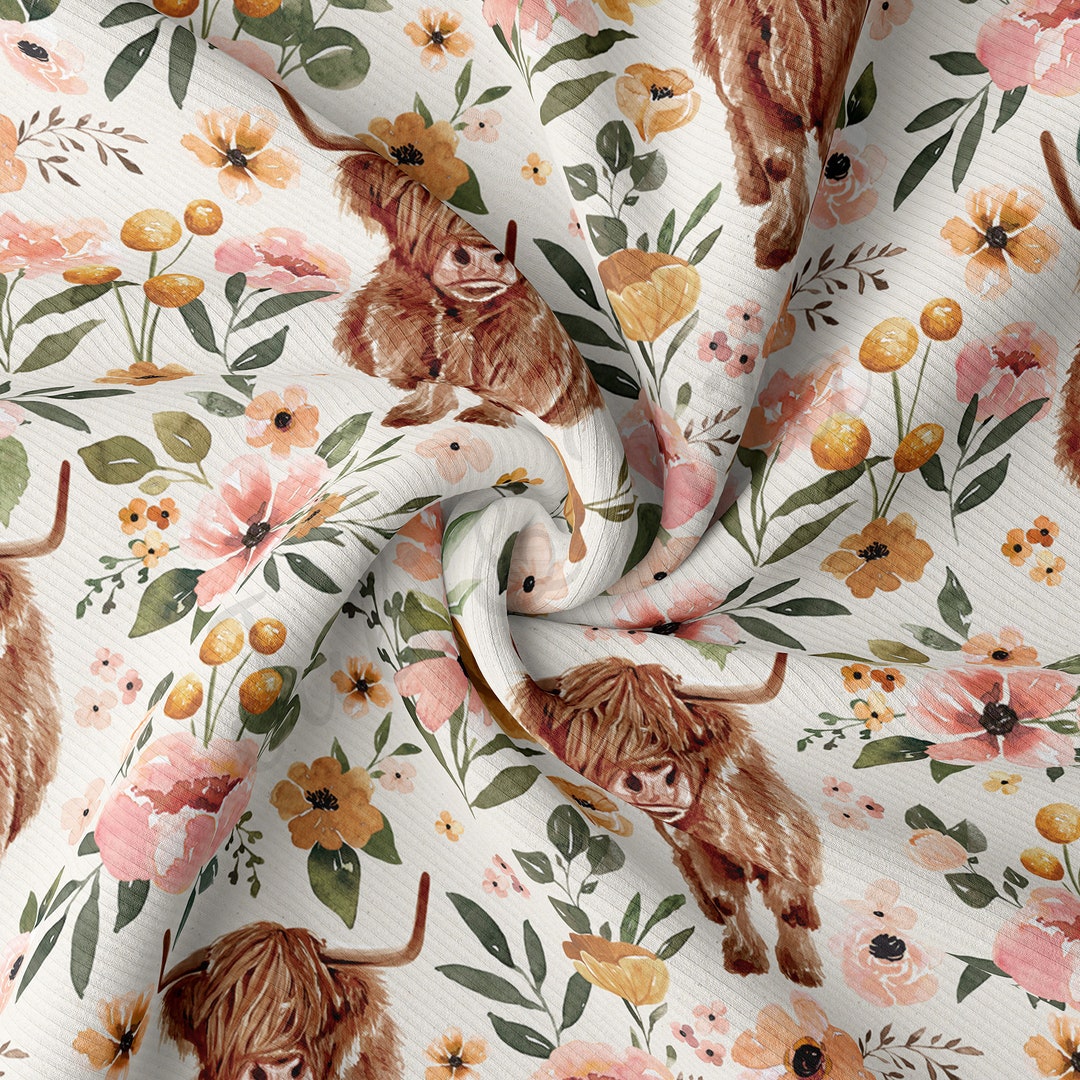 Rib Knit Fabric by the Yard Ribbed Jersey Stretchy Soft Polyester ...