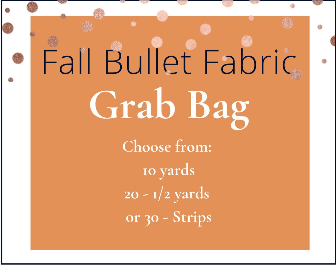 Fall Grab Bag Bullet Fabric Printed Fabric Strips Yards Random Mix ...
