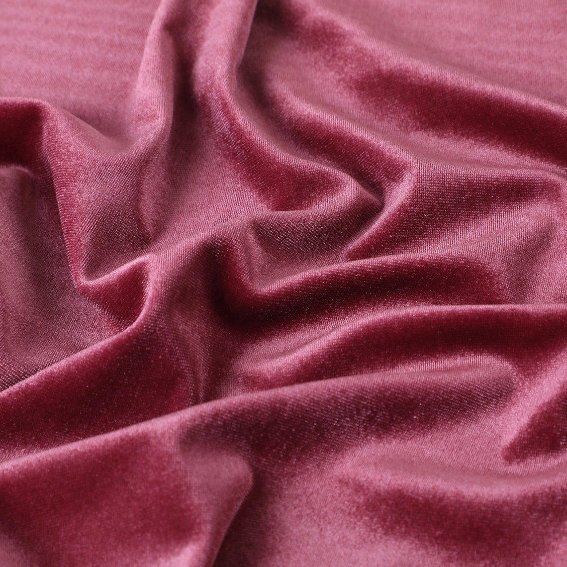 Dark Mauve Stretchy Velvet Fabric by the Yard Stretch Fabrics Polyester ...