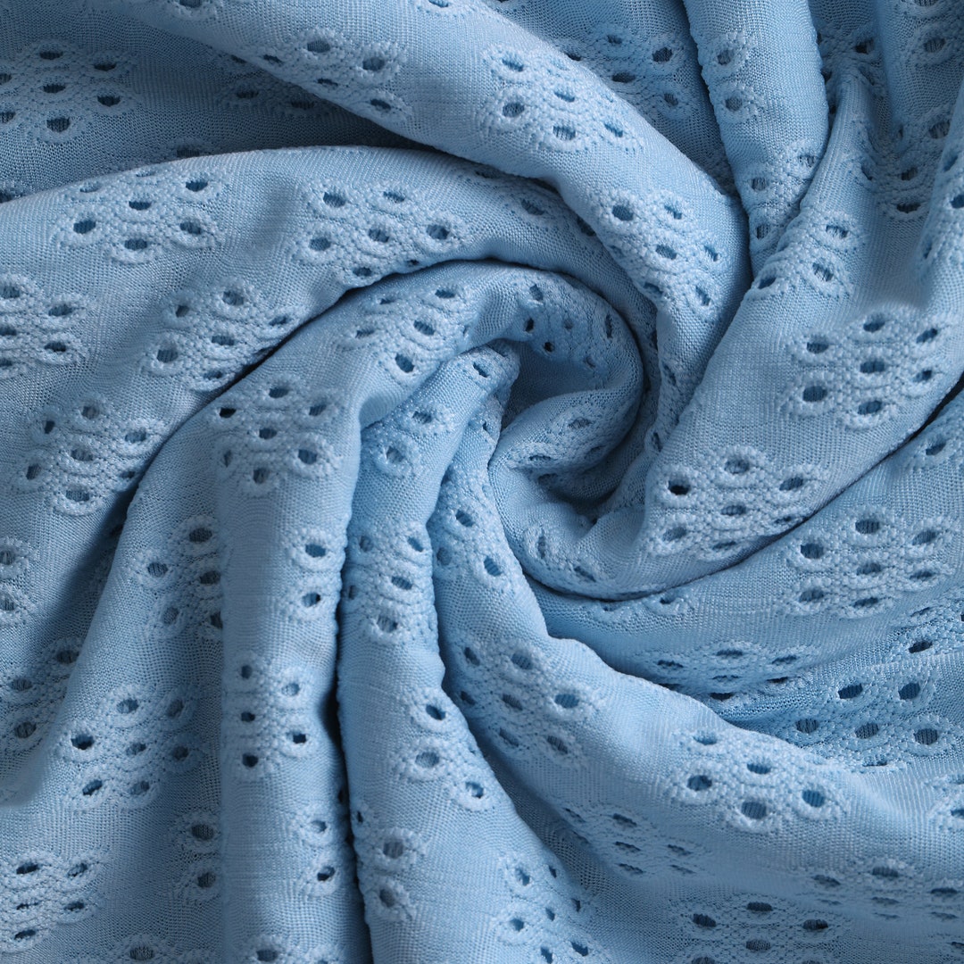 Eyelet Fabric by the Yard Floral Knit Eyelet Fabric Eyelet - Etsy