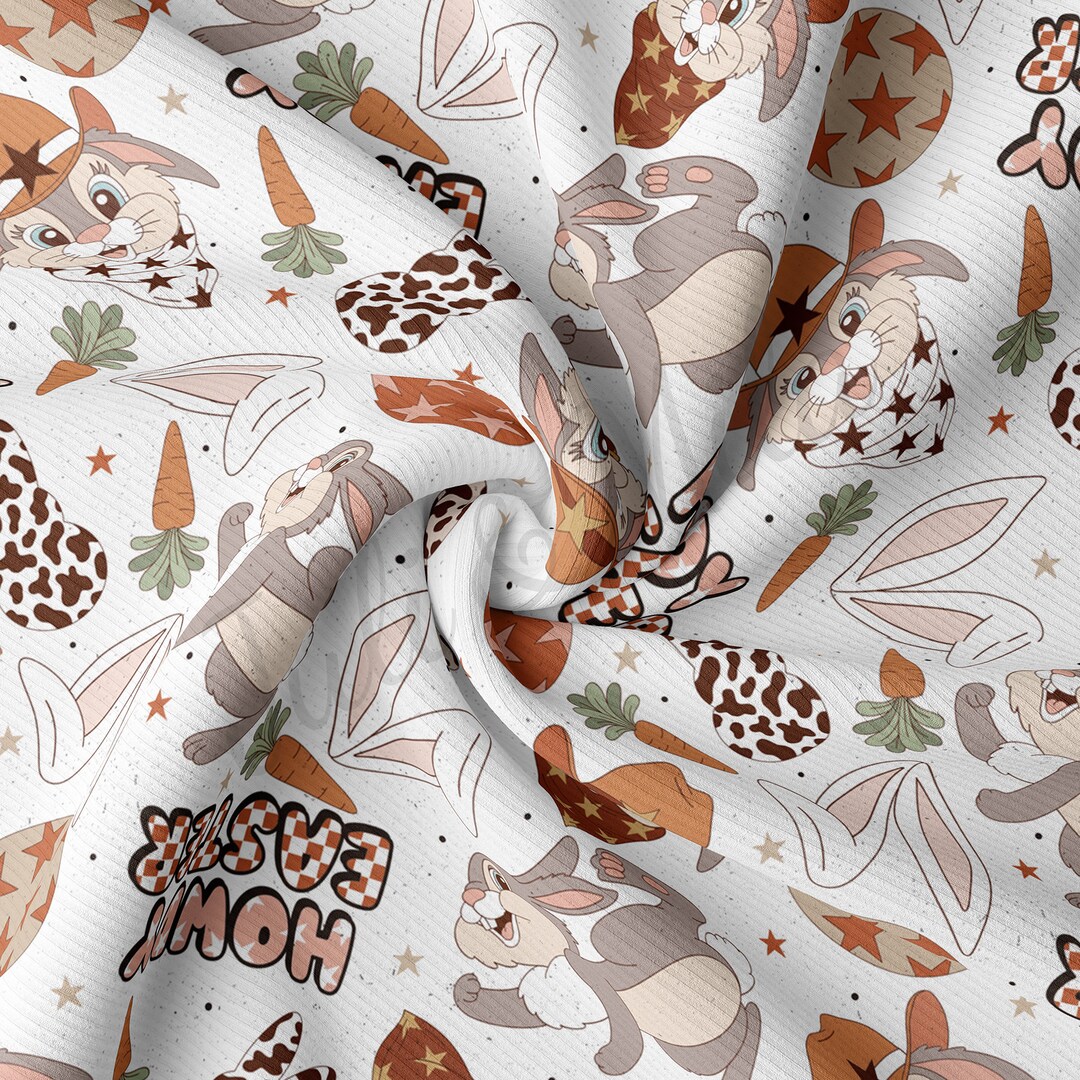 Rib Knit Fabric by the Yard Ribbed Jersey Stretchy Soft Polyester ...