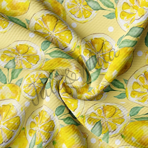 Lemon Print Fabric - Etsy