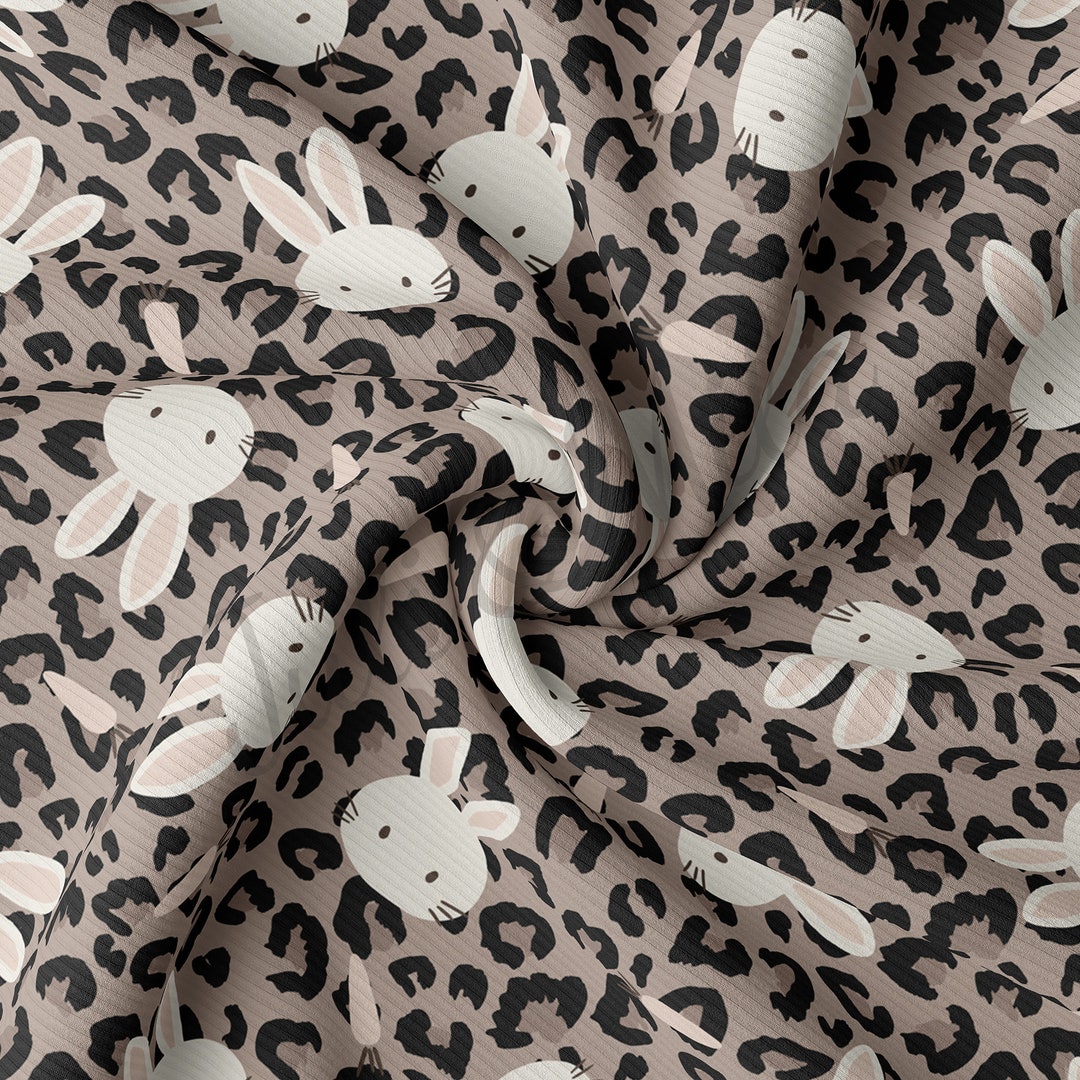 Rib Knit Fabric by the Yard Ribbed Jersey Stretchy Soft Polyester ...