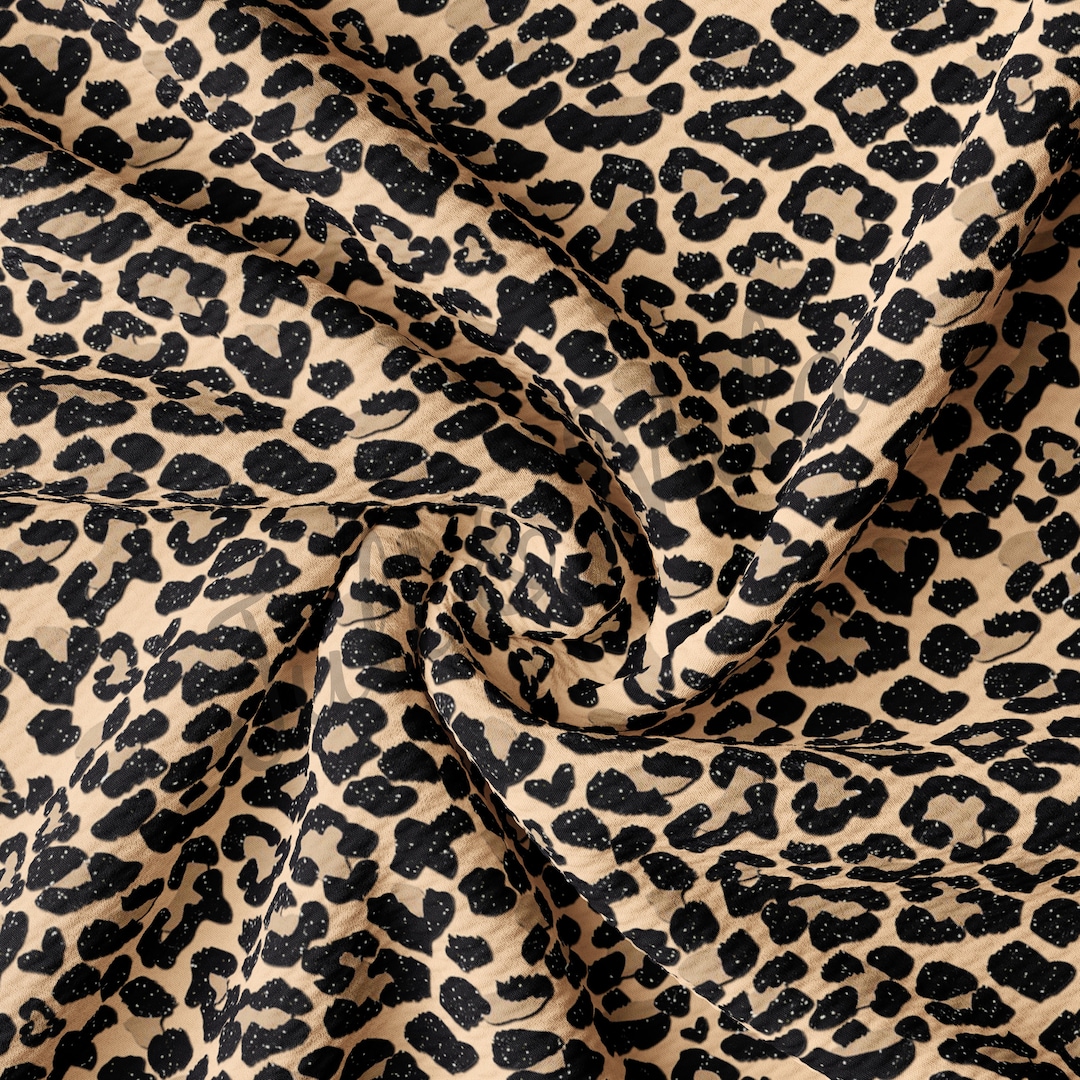 Cheetah Leopard Liverpool Bullet Textured Fabric by the Yard 4way ...