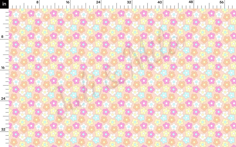 Floral Rib Knit Fabric by the Yard Ribbed Jersey Stretchy Soft ...
