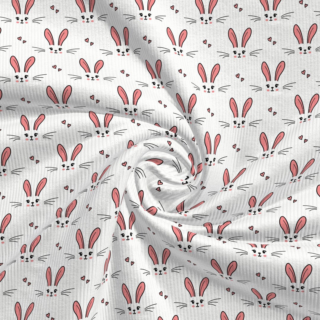 Rib Knit Fabric by the Yard Ribbed Jersey Stretchy Soft Polyester ...