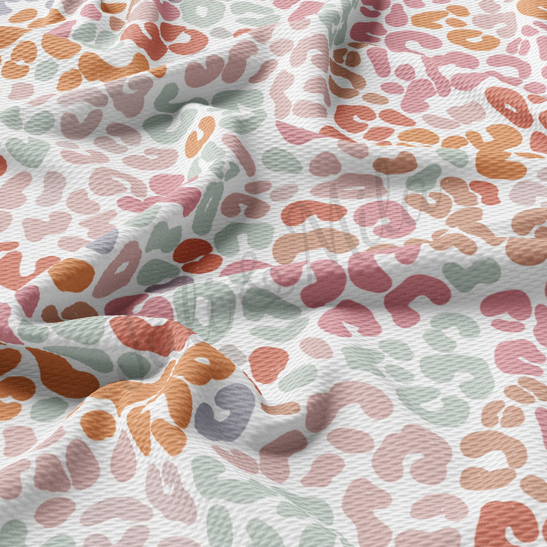 Pastel Leopard Cheetah Liverpool Bullet Textured Fabric by the Yard ...