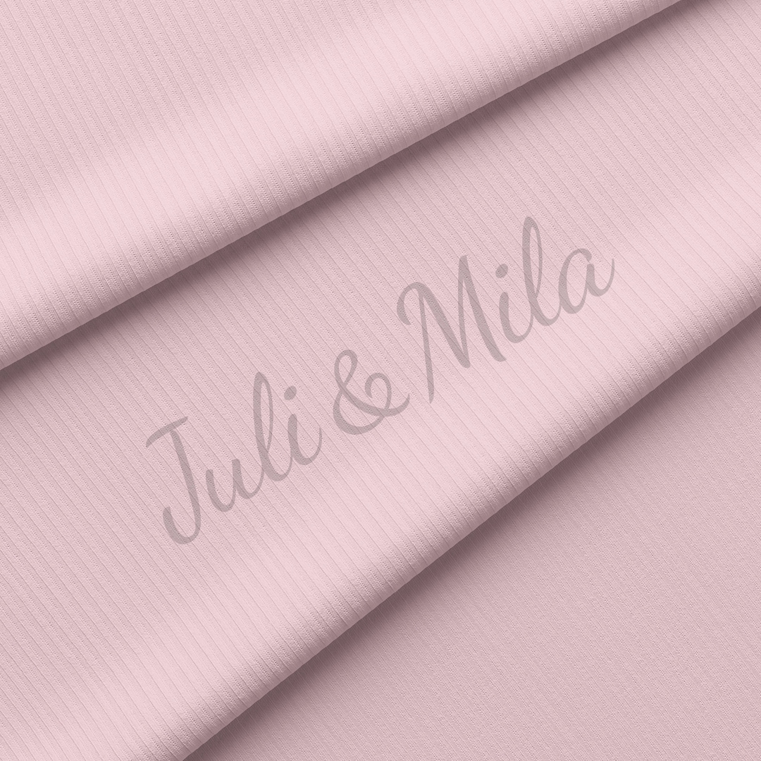 Light Pink Rib Knit Fabric by the Yard Ribbed Jersey Stretchy Soft ...