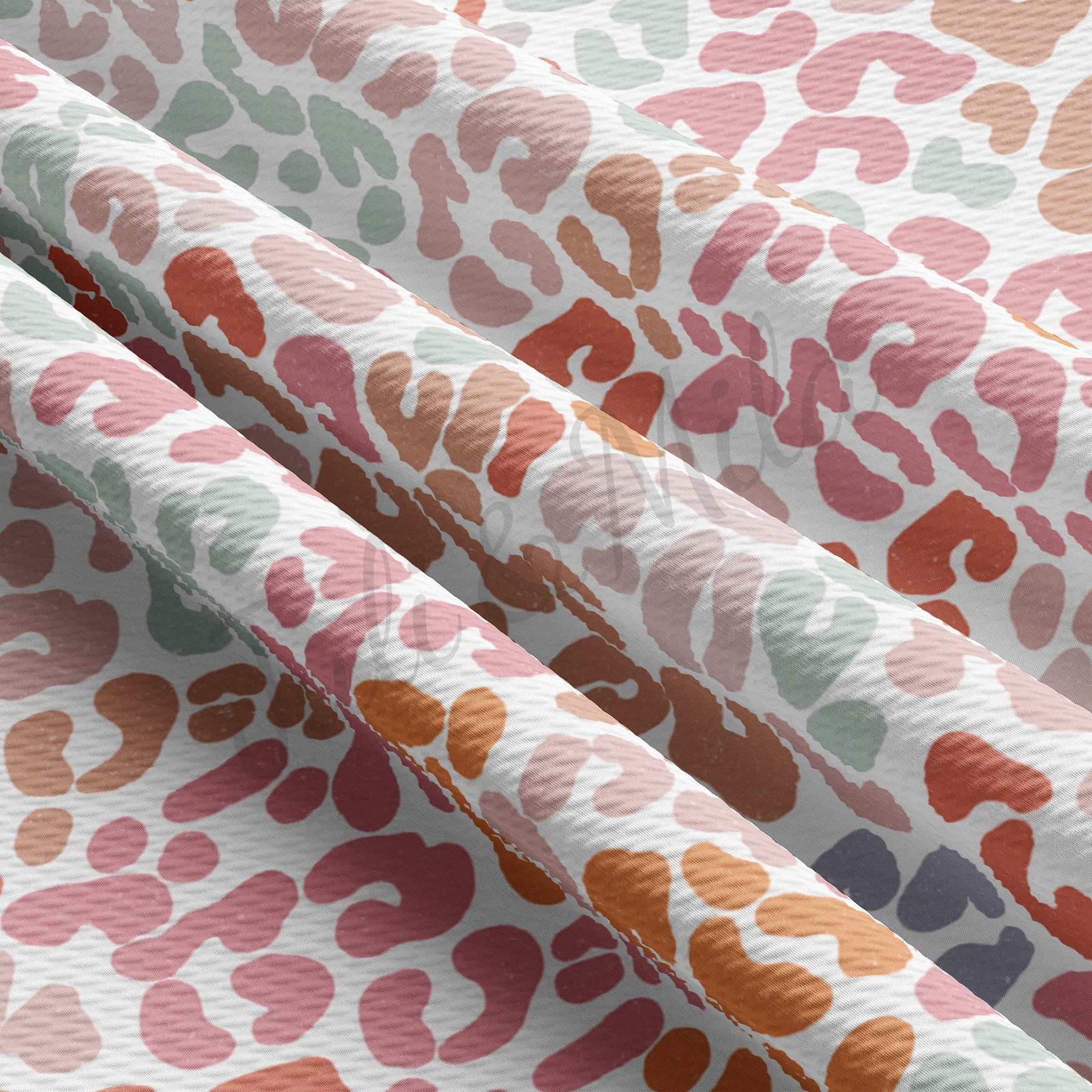 Pastel Leopard Cheetah Liverpool Bullet Textured Fabric by the Yard ...