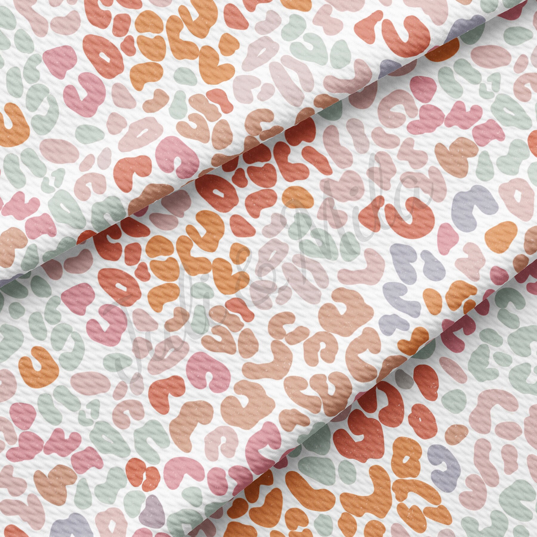 Pastel Leopard Cheetah Liverpool Bullet Textured Fabric by the Yard ...