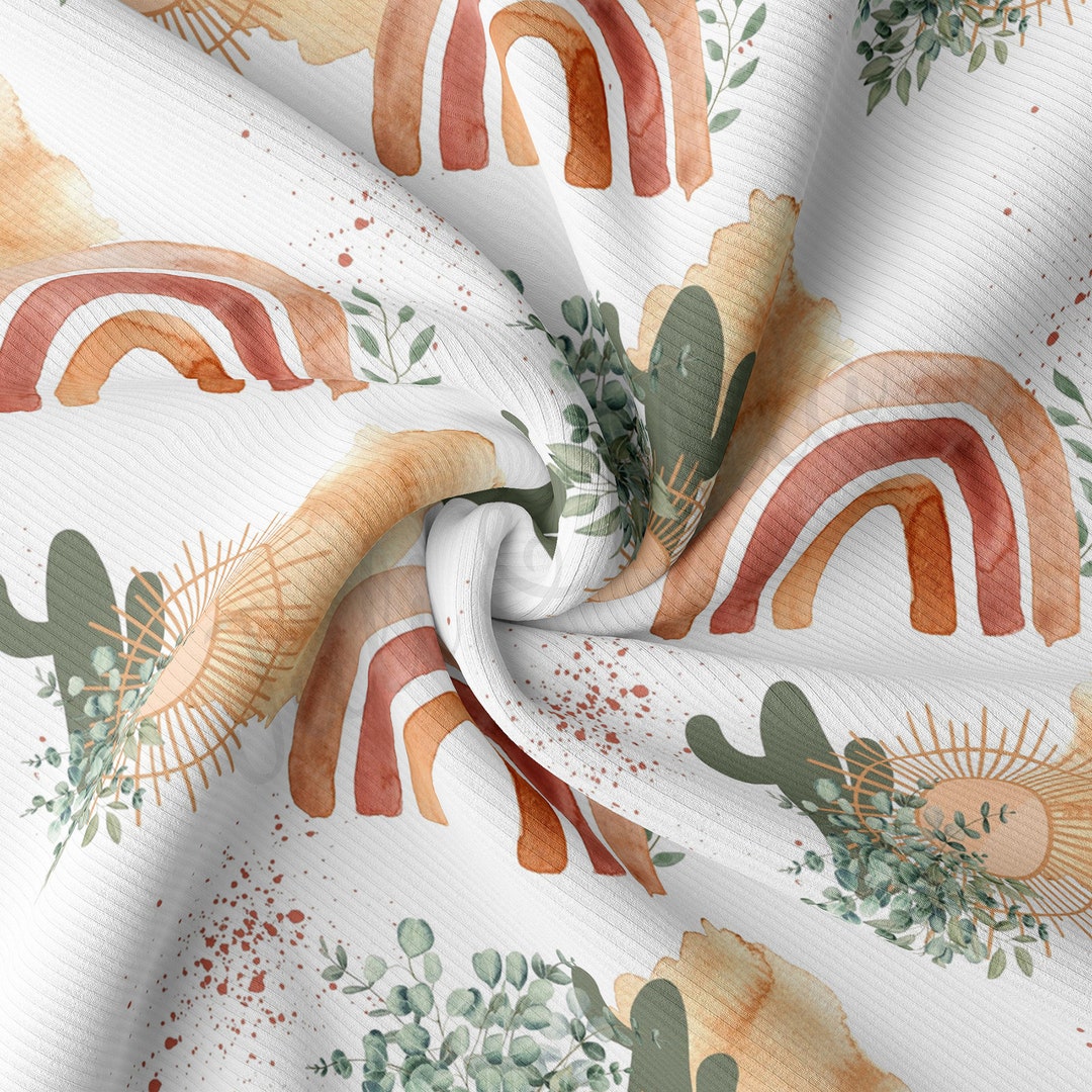 Rib Knit Fabric by the Yard Ribbed Jersey Stretchy Soft Polyester ...