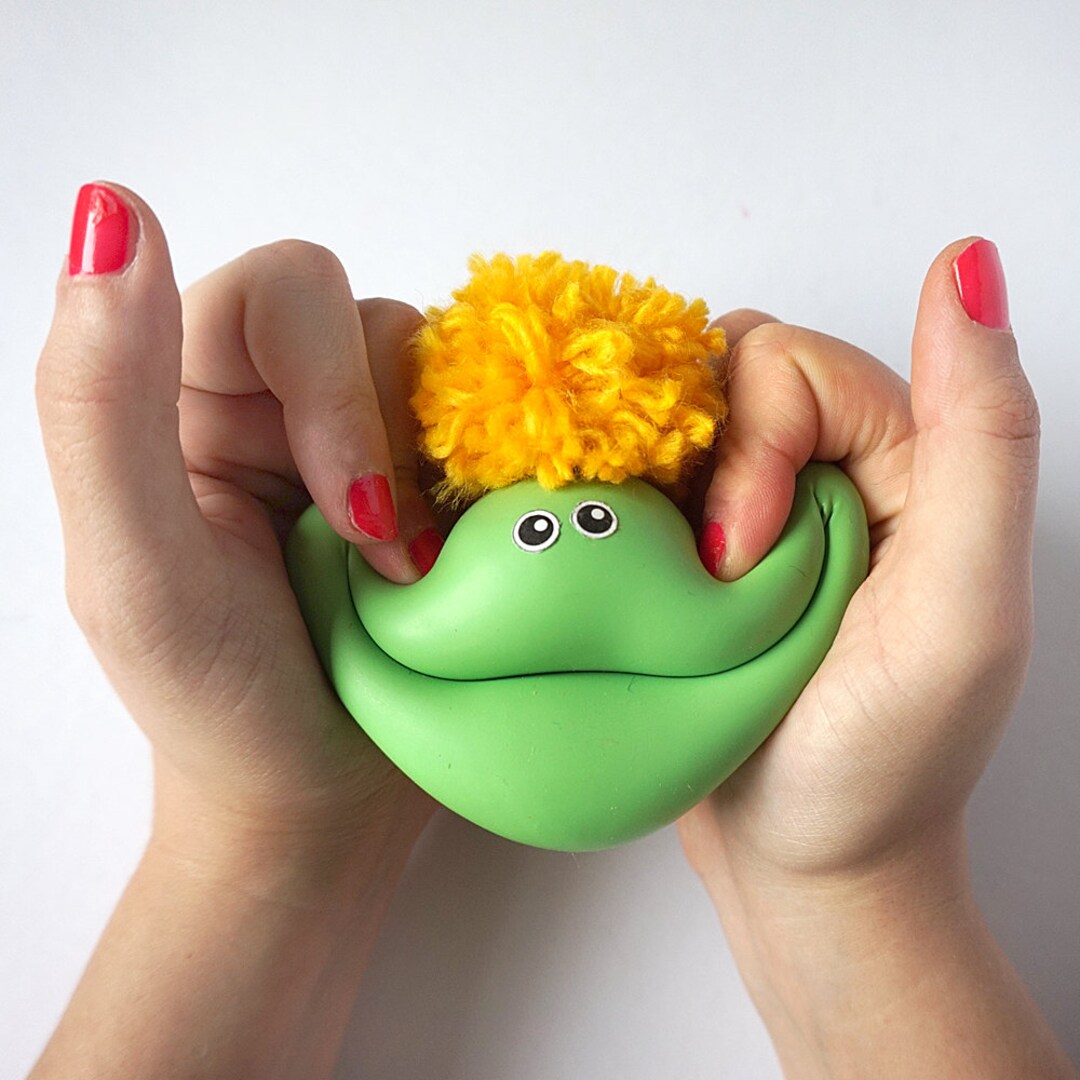 Smile, Fidget Toy, Easter Gift, Stress Ball, Montessori Toy, Lime ...