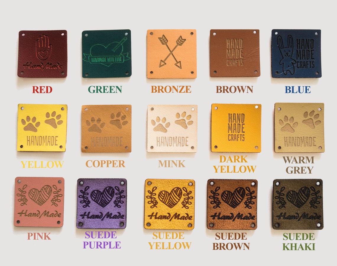 Small Leather Label for Knitted Items Labels With Flat | Etsy