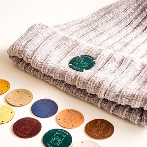 Personalized Circle Round Tags, Handmade Item Tags, Knitting Tags ...