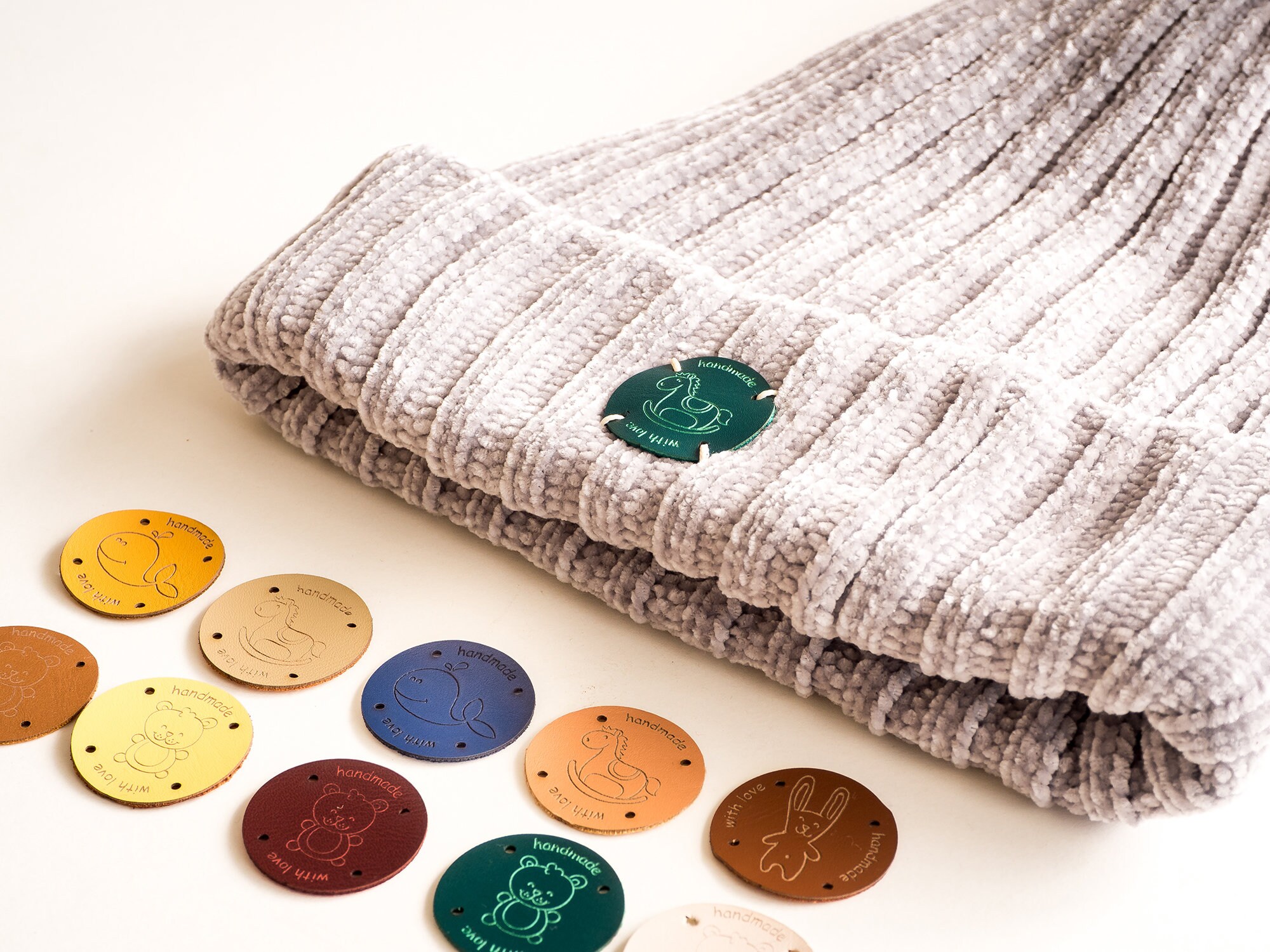 Personalized Circle Round Tags Handmade Item Tags Knitting | Etsy