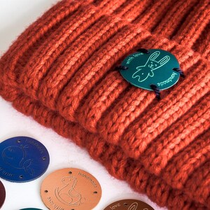 Personalized Circle Round Tags, Handmade Item Tags, Knitting Tags ...