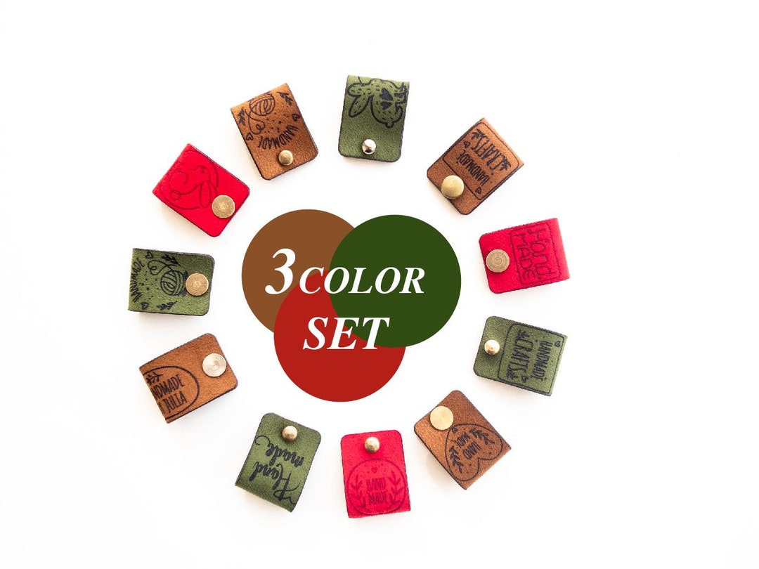 3 Color Set, Custom Labels for Handmade Items, Knitting Tags ...
