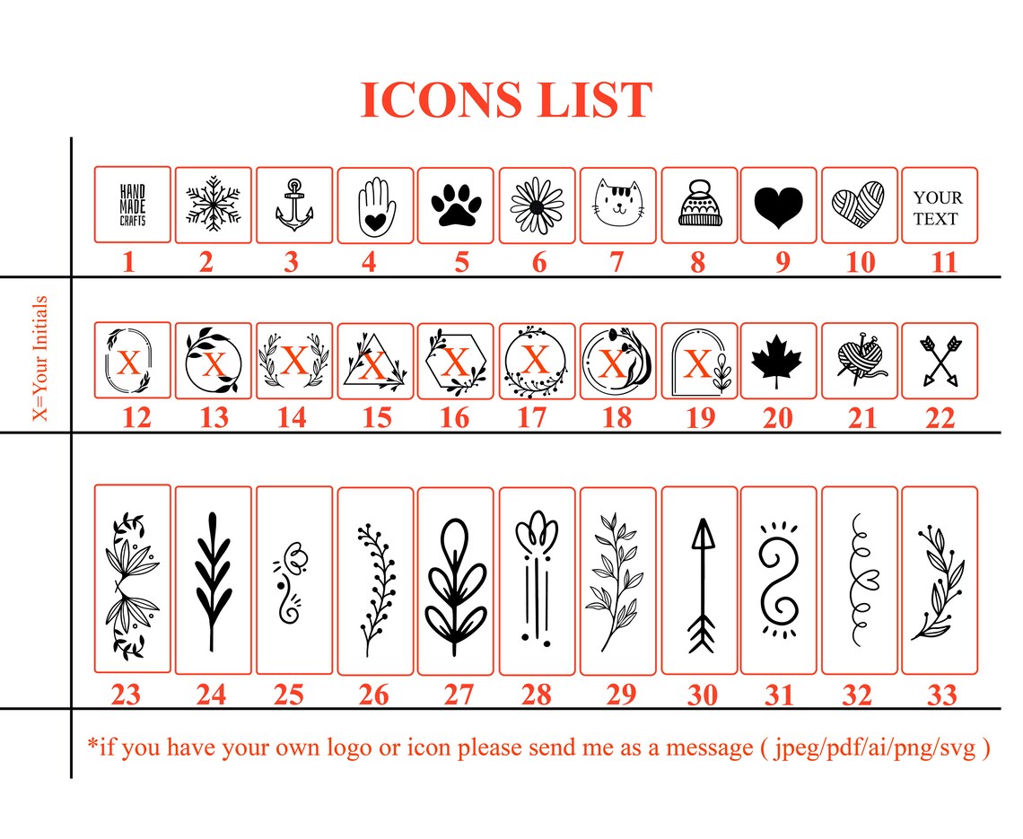 50 Pieces Set Beanie Tags With Flat Rivets Personalized - Etsy