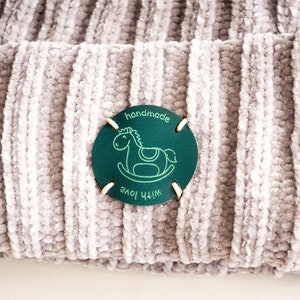 Personalized Circle Round Tags, Handmade Item Tags, Knitting Tags ...