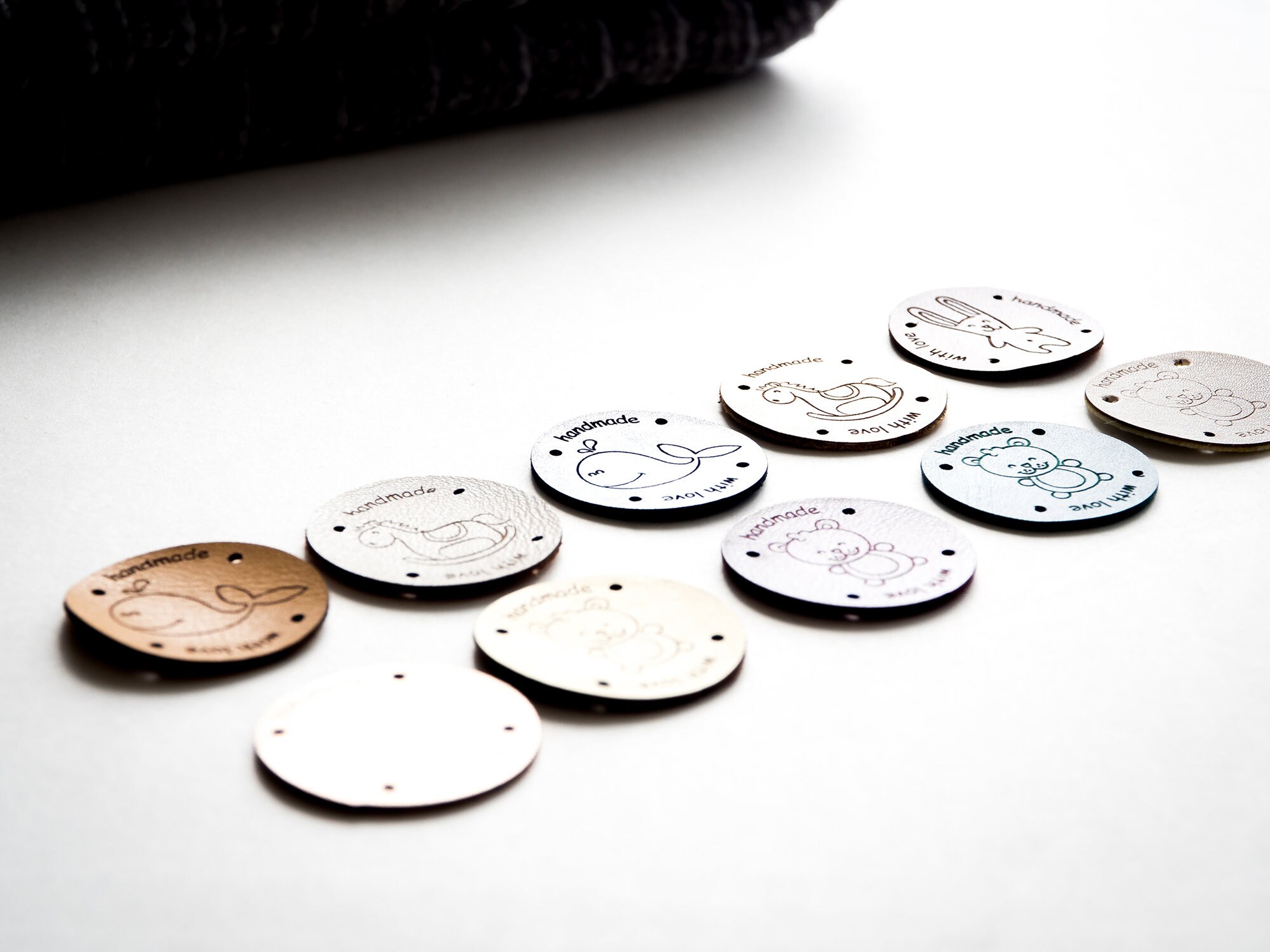 Personalized Circle Round Tags Handmade Item Tags Knitting | Etsy