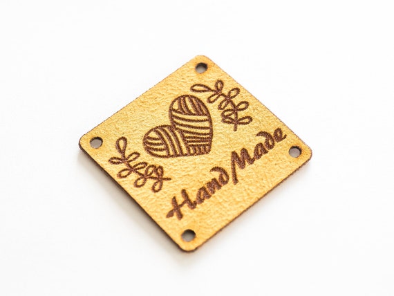 Personalized Leather Labels for Handmade Products Sew on Tags - Etsy