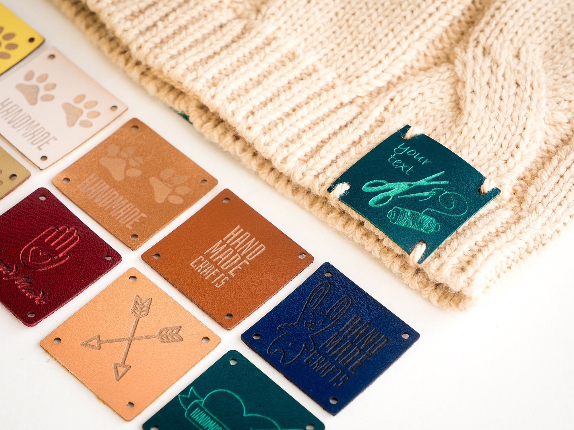 Knitting Tags Handmade Item Tags Custom Sewing Tags | Etsy