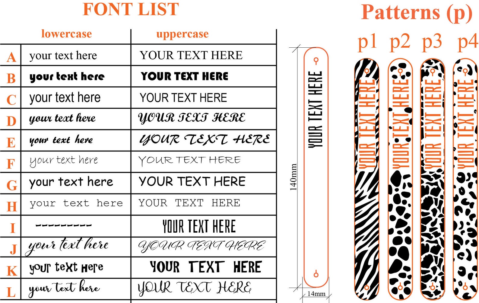 Cheetah Print Long Leather Label for Knitted Items Labels | Etsy