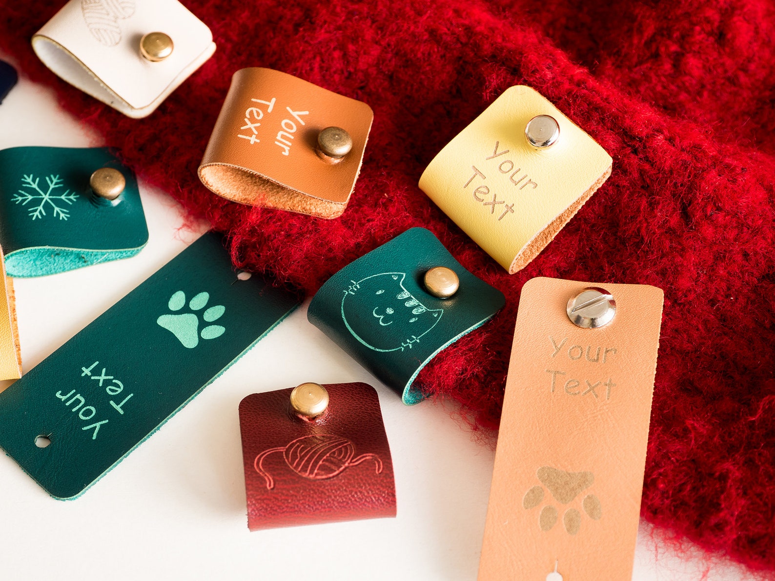 Custom Labels With Metal Rivet, Knitting Beanie Tags, Personalized ...